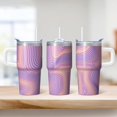 20oz Insulated Stainless Steel Tumbler with Handle and Straw, 360° Full ...