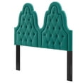 Tufted Headboard, King Size, Velvet, Teal Blue, Modern Contemporary ...