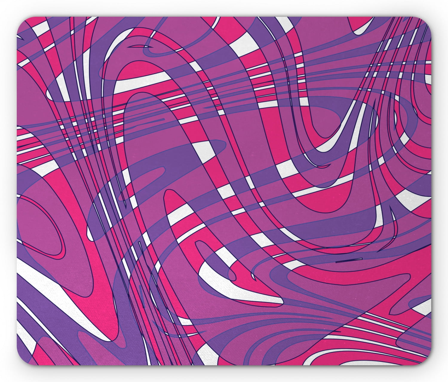 Abstract Mouse Pad, Repetitive Modern Funky Wavy Stripes Art Sketch ...