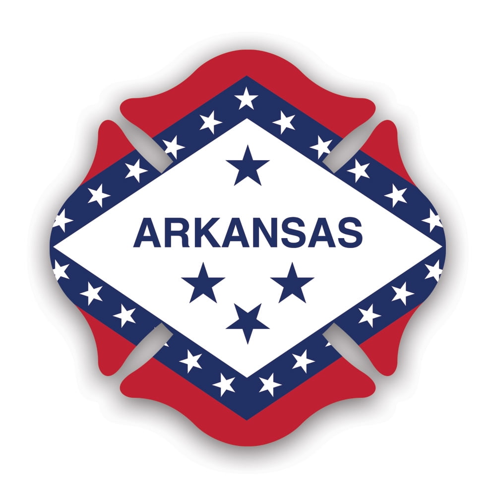 Arkansas State Maltese Cross Shaped Sticker Decal - Self Adhesive Vinyl ...