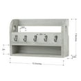 Wall-Mounted Wooden Storage Rack with 5 Key Hooks - Walmart.com