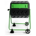 HOTFROG Tumbling Composter - 37 Gallon Dual Chamber Outdoor Compost Bin ...