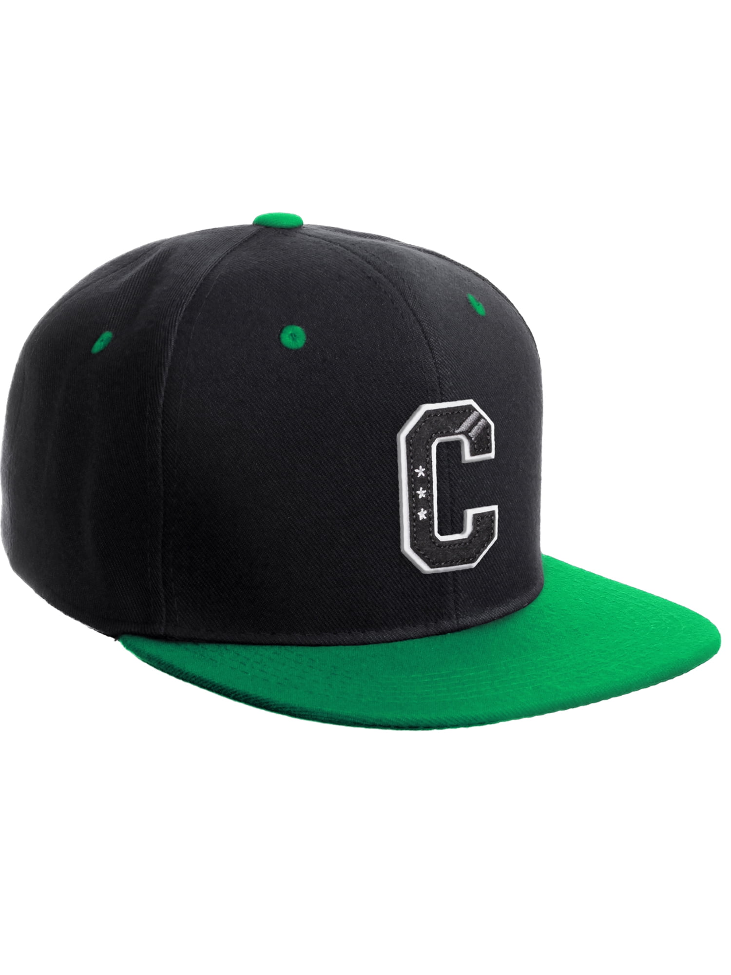 Daxton Classic Snapback 3D Alphabet A to Z Numbers Initials Flat Bill ...