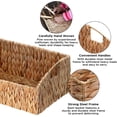 Rattan Storage Baskets, Handwoven Wicker Storage Bins with Built-in ...