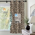 Brown and Beige Leopard Print Pattern Blackout Curtains,Triple Weaved ...