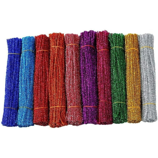 100 Pcs Assorted Colors Pipe Cleaners DIY Art Craft Decorations ...
