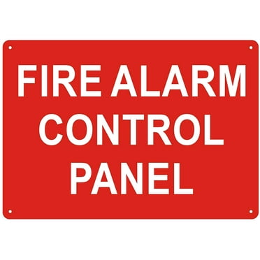 FIRE ALARM CONTROL PANEL INSIDE SIGN - Reflective !!! ( ALUMINUM 7X10 ...