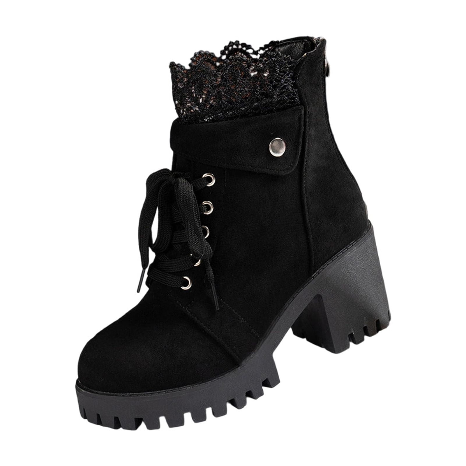 Click here for Hzomhy Black High Heel Boots For Ladies Round Toe... prices