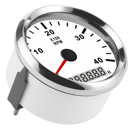 Marine Tachometer, IP67 Waterproof 4000RPM 12V/24V Tachometer Gauge ...