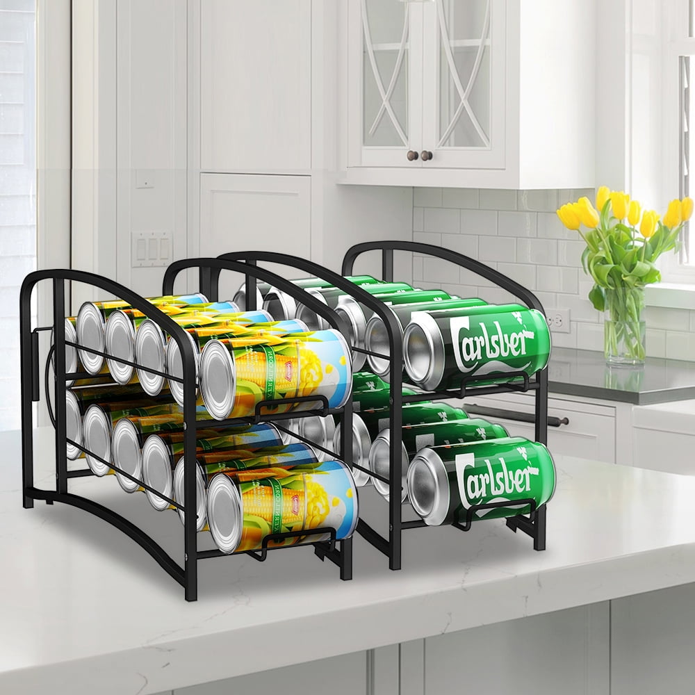 Bextsrack Can Organizer - Beverage and Canned Foods Dispenser Rack for ...