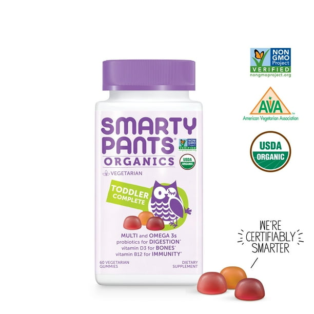 SmartyPants Vitamins Organic Toddler Complete, 60 ct. - Walmart.com ...