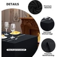 2 Pack Fitted Tablecloth for 8 Foot Rectangle 96 x 30 Inch Eggplant ...