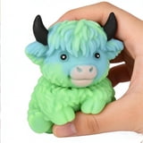 High Land Cow Squishies Toys, Colorful High Land Cow Stress Balls ...