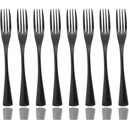 Shiny Finish Dinner Fork Table Fork Silverware Set, 8-Piece Stainless ...