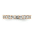 Diamond2Deal 14k Rose Gold Polished Size 7.5 Shared Prong 2 carat ...
