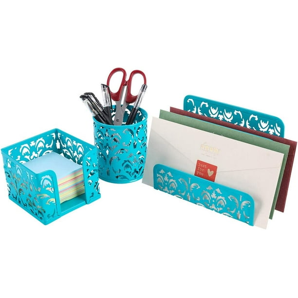 Desk Organizer Accessories Set 3 Piece Includes Letter Sorter, Pen ...