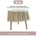 "STONCEL 60 Inch Round Tablecloth, Cotton Linen, Boho Decor, Suitable ...