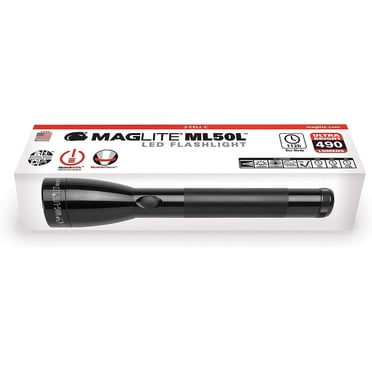 Maglite 2 C-Cell LED Flashlight, Black, Lite with Batteries, 300+ Yards ...