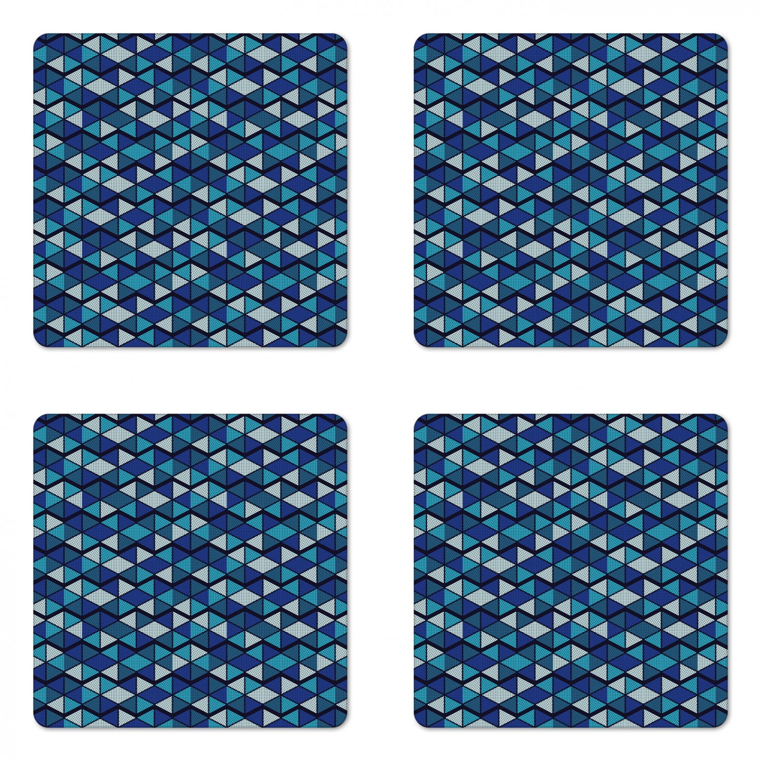 Abstract Coaster Set of 4, Modern Demonstration of Geometric Triangles ...