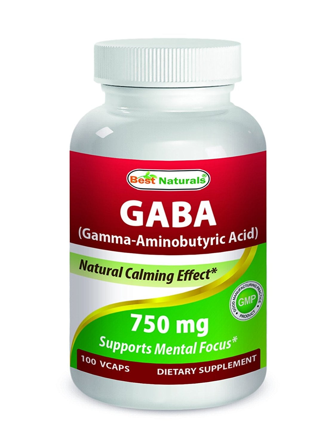 Best Naturals GABA 750 mg 100 Vcaps - Walmart.com - Walmart.com