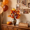 Artificial Pumpkin Maple Leaf Bouquet, Fall Themed Floral Arrangement ...