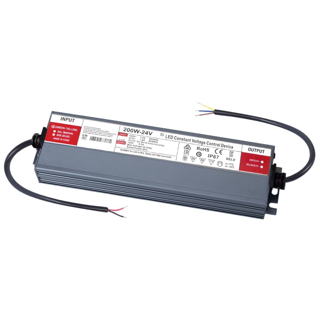 BAGZY LED Driver 200 Watts 24V DC Low Voltage Transformer Waterproof ...