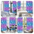 Butterfly and Daisy Purple Pattern Blackout Curtains,Triple Weaved ...