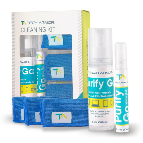 Tech Armor Screen Cleaner Kit (3.4oz + 0.8oz) Spray + 2 Cloths for ...