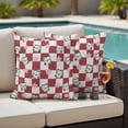 2 Pack Outdoor Waterproof Throw Pillow Covers,Japanese Lucky Cat Pink ...