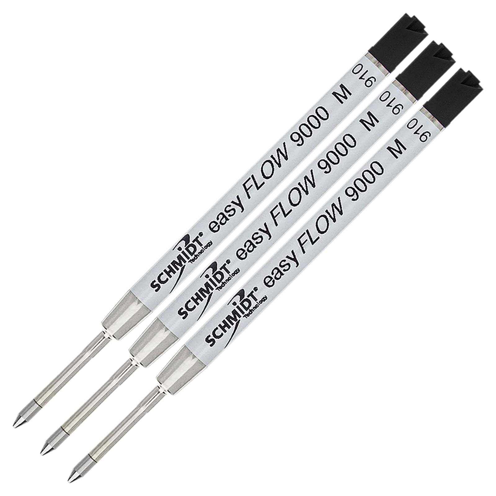 Pack of 3 - Schmidt 9000 easyFLOW M Ballpoint Refill- Black Ink (Medium ...