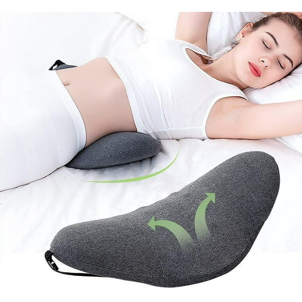 Lumbar Pillow, Memory Foam Lumbar Support Pillow Sleep Cushion Bed ...