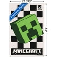 Minecraft: 15th Anniversary - Posterized Creeper Wall Poster, 22.375" x ...