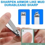 HKEEY 4 Pack Stainless Steel Nail Clippers Set, Curved Blade for ...