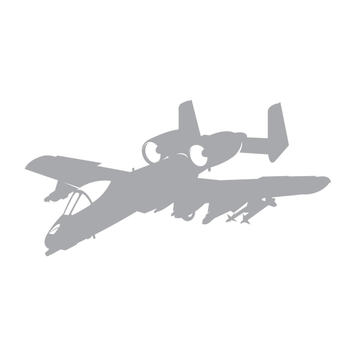 A-10 Thunderbolt II Angled Sticker Decal Die Cut - Self Adhesive Vinyl ...