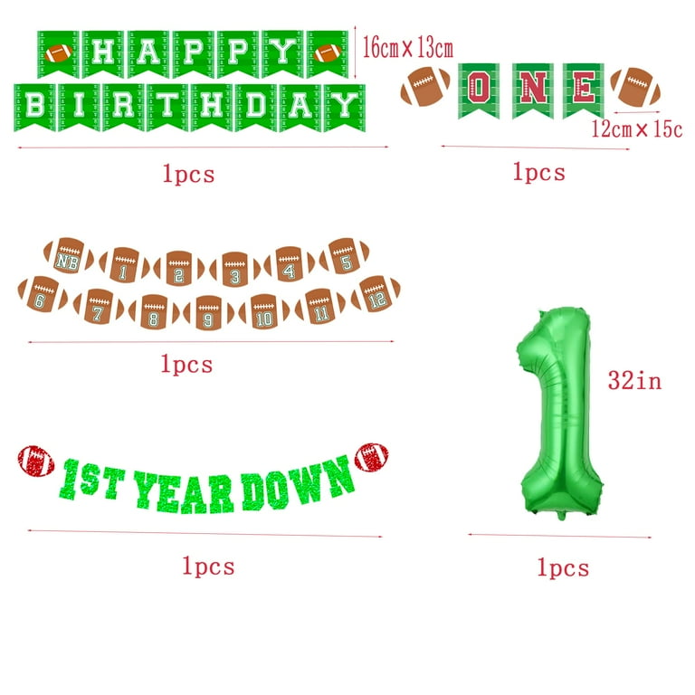 Printable Football Banner Happy Birthday Full Alphabet