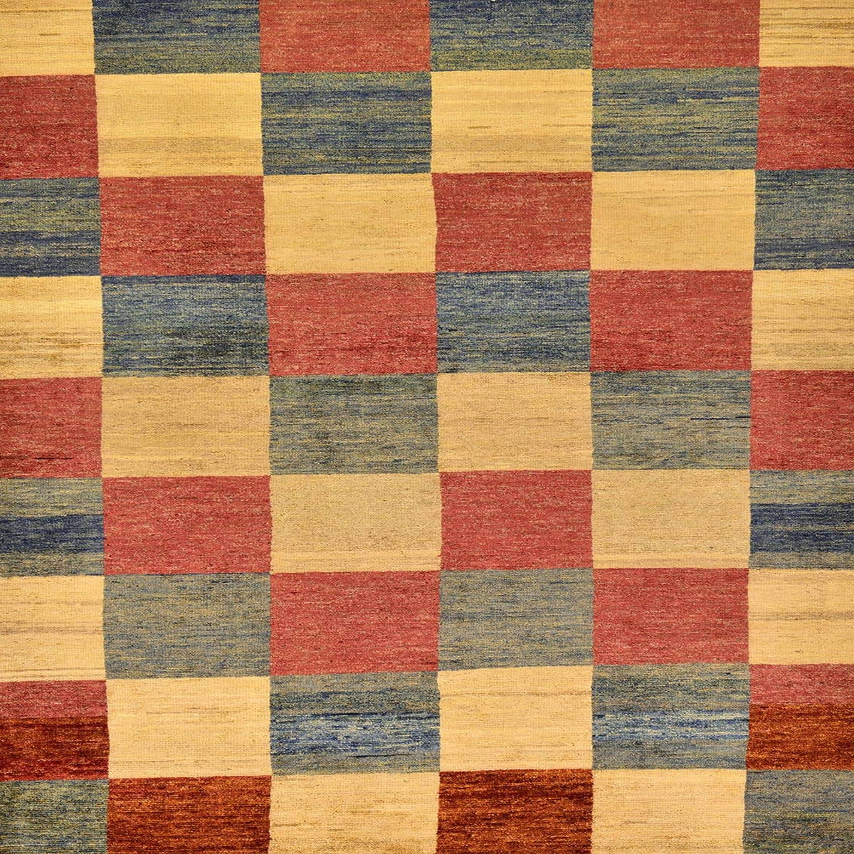 Ahgly Company Indoor Square Abstract Gold Checkered Area Rugs, 5 ...