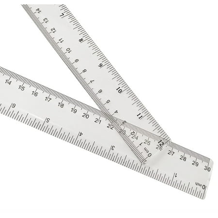 2 Pack Plastic Ruler Straight Ruler Clear See Through Measuring Acrylic ...