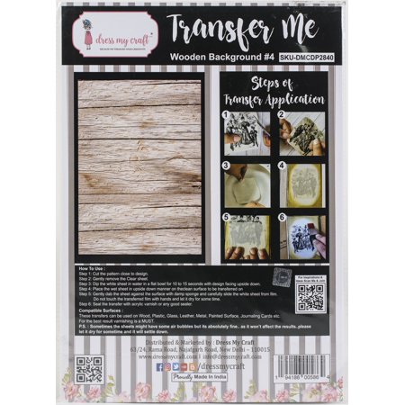 Dress My Craft Transfer Me Sheet A4-Wooden Background # 4 -MCDP2840 ...