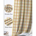 Buffalo Plaid Kitchen Curtains Farmhouse Yellow Checkered Vintage ...