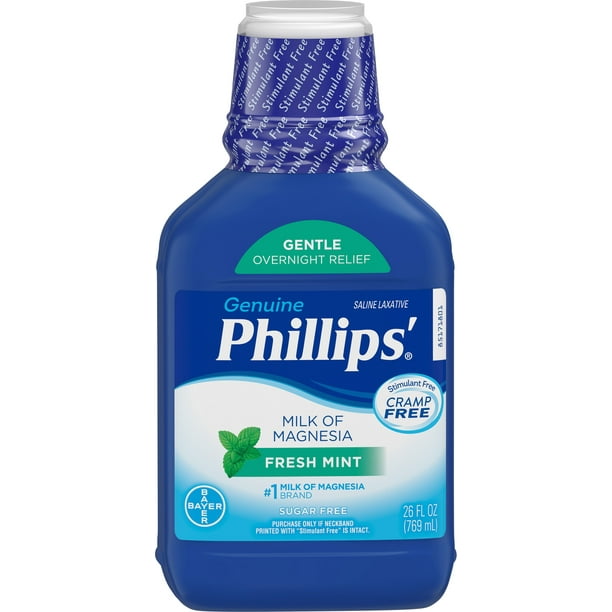 Phillips' Milk of Magnesia Fresh Mint 26 oz (Pack of 4) - Walmart.com