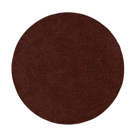 Bright House Solid Color Area Rug Chocolate - 18" x 18" Round (Set of 6 ...