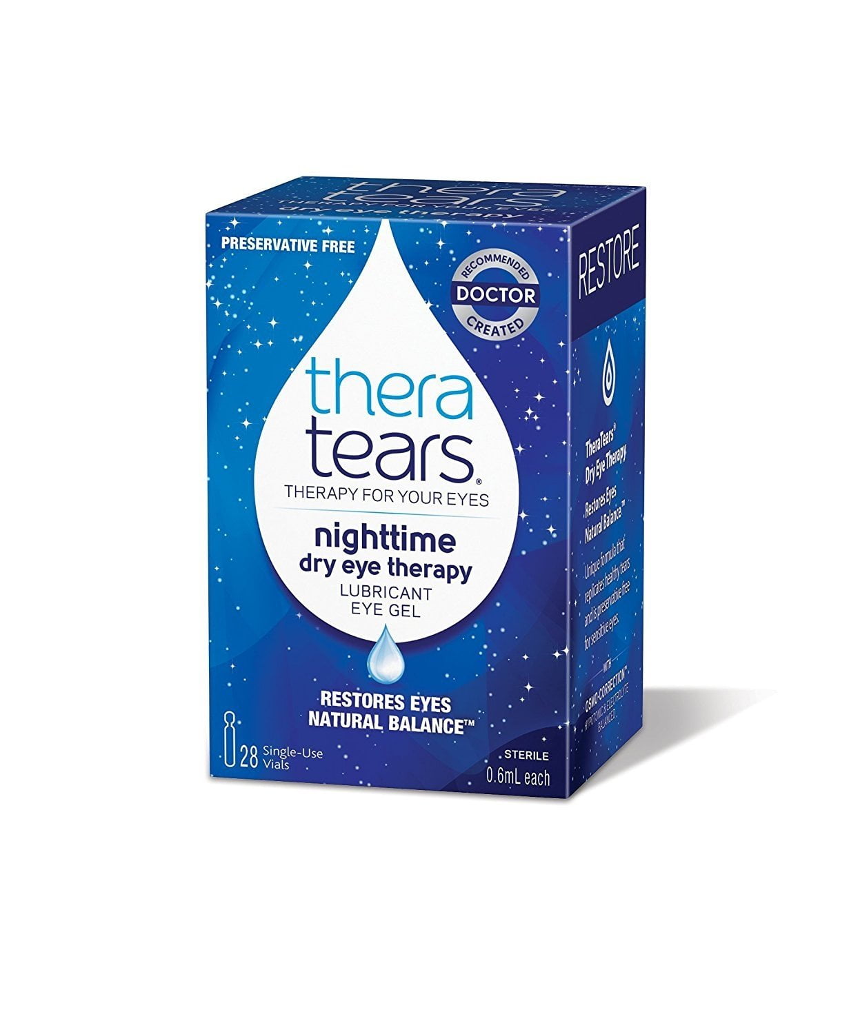 Theratears Nighttime Dry Eye Therapy Lubricant Eye Gel Preservative Free 28 Ct