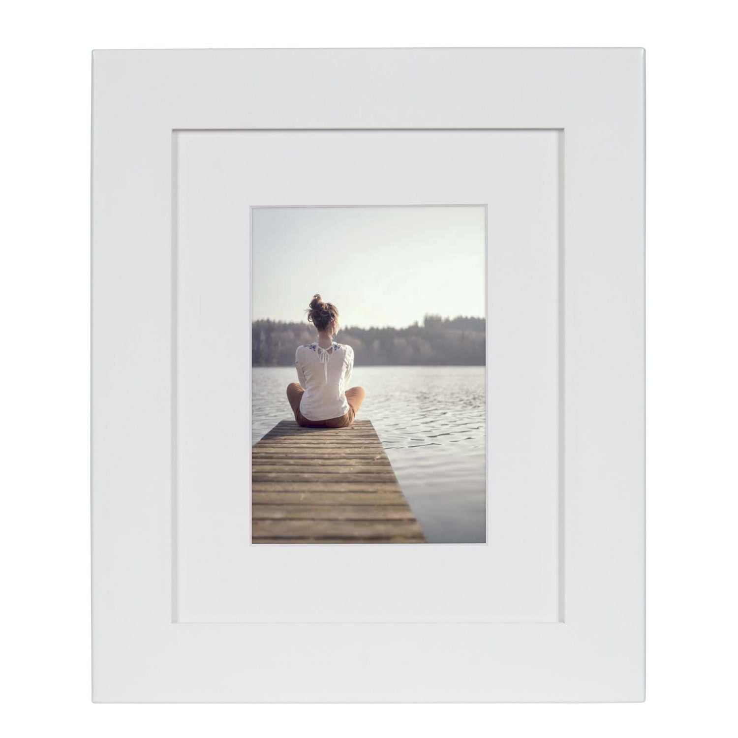 Click here for Hometrends Museum White Picture Frame 8 X 10 Matte... prices