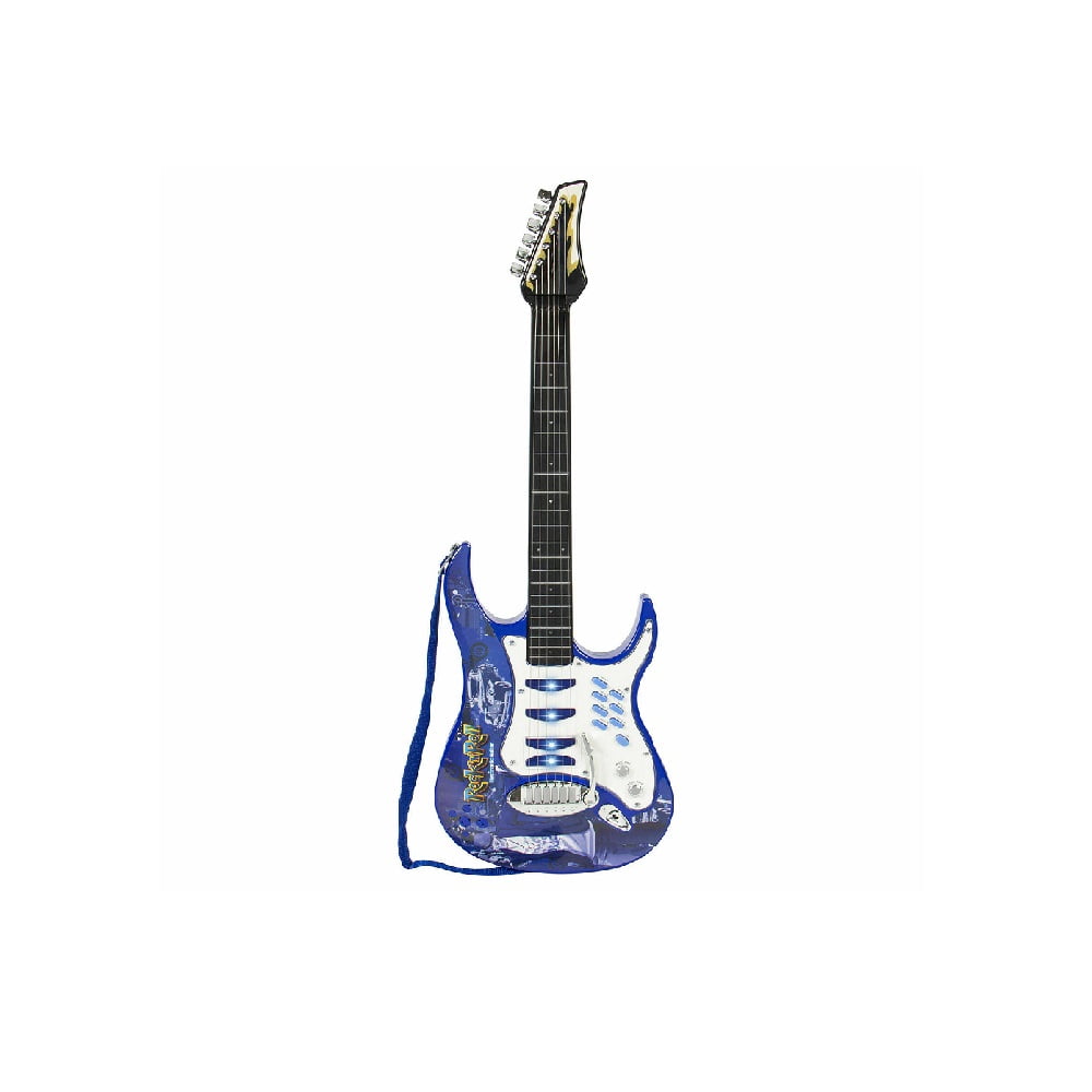 Kids Blue Electric Guitar Set MP3 Player Learning Toys Microphone ...