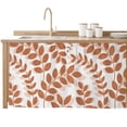 Brown Red Leaves Cabinet Curtains 32" W x 55" L Summer Farmhouse ...