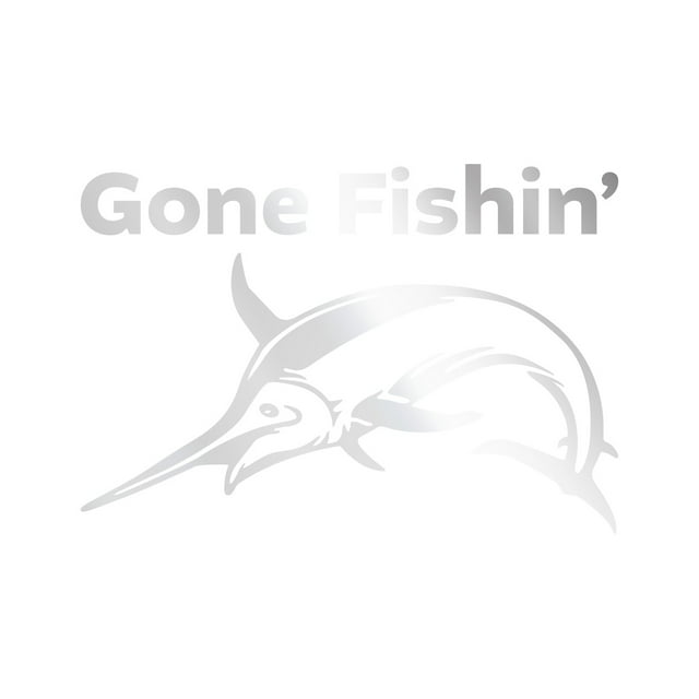 Gone Fishin’ Sticker Decal Die Cut - Self Adhesive Vinyl - Weatherproof - Made in USA - Many ...