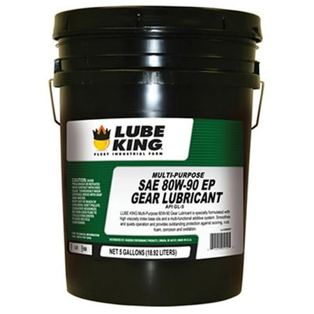 Lube King LU18905P 5 Gallon, 80W90 Multi-Purpose Gear Lubricant Oil ...