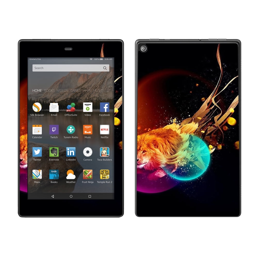 Skins Decals For Amazon Fire Hd 8 Tablet / Colorful Lion Planets ...