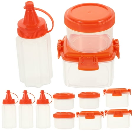 1 Set Reusable Plastic Sauce Boxes Square Seasoning Box Salad Dressing ...