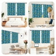 Beagle and Beach Blue Pattern Blackout Curtains,Triple Weaved Fabric ...